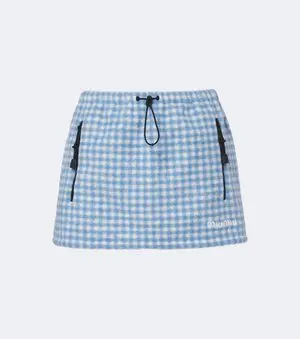 Miu Miu Gingham Miniskirt - White