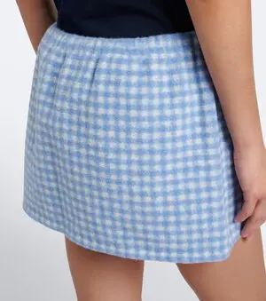 Miu Miu Gingham Miniskirt