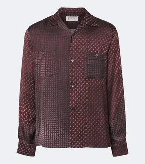 MAISON MARGIELA Paisley Satin Shirt - Burgundy