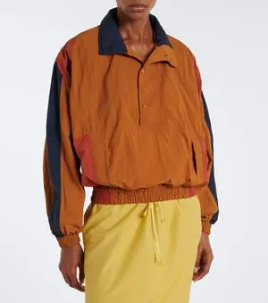 Saint Laurent Cassandre Technical Faille Jacket - Brown
