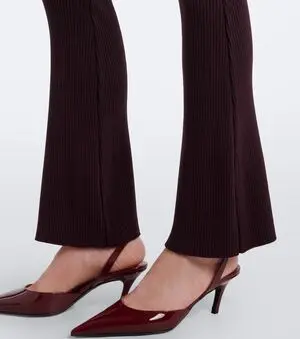 COURREGES Courrèges Ribbed-knit Flared Pants