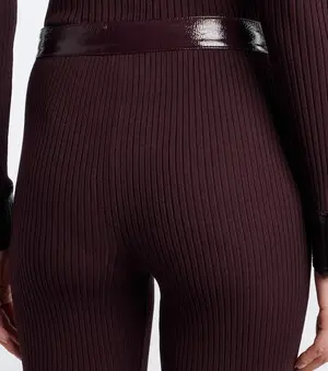 COURREGES Courrèges Ribbed-knit Flared Pants