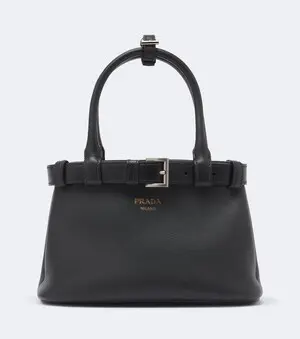Prada Small Leather Top-handle Bag - Black