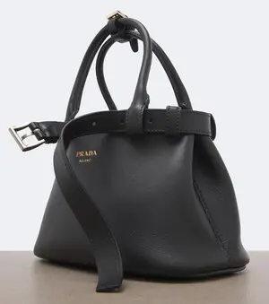 Prada Small Leather Top-handle Bag - Black
