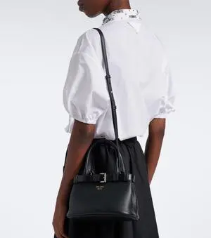 Prada Small Leather Top-handle Bag - Black