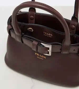 Prada Buckle Small Leather Shoulder Bag