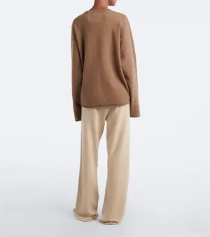 Extreme Cashmere N°479 Runaway Cashmere-blend Straight Pants