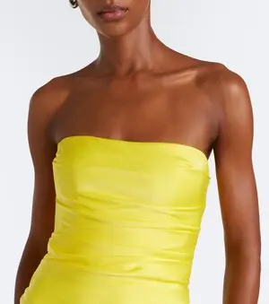 Alex Perry Satin Crêpe Bustier Gown