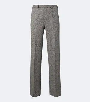 Dries Van Noten Checked Wool Straight Pants - Multicoloured