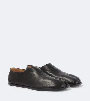 MAISON MARGIELA Tabi Leather Slip-ons - Black