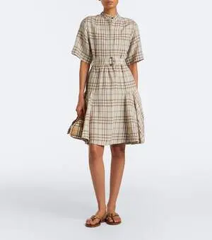 Burberry Check Belted Minidress