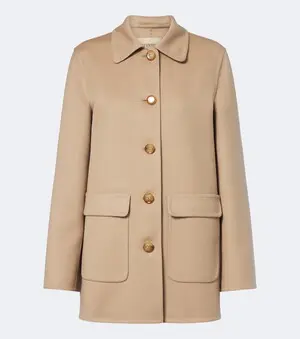 Valentino Garavani Vlogo Wool And Cashmere Jacket - Brown