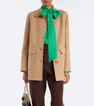 Valentino Garavani Vlogo Wool And Cashmere Jacket