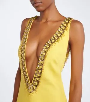 Valentino Garavani Embellished Linen Gown