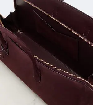 Alaïa Suede Top Handle Bag - Burgundy