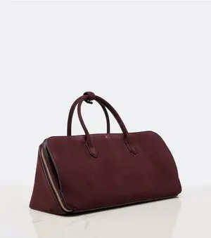 Alaïa Suede Top Handle Bag - Burgundy