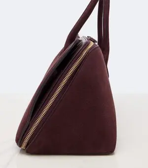 Alaïa Suede Top Handle Bag - Burgundy