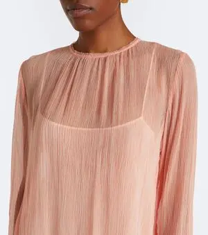 Ulla Johnson Emmeline Ruffled Silk Chiffon Minidress - Orange