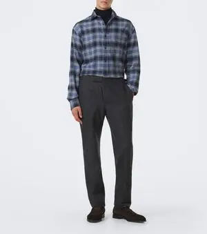 Ralph Lauren Purple Label Checked Cotton Shirt