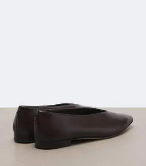 JIMMY CHOO Margot Pointed Toe Ballet Flats - Brown