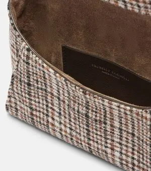 Brunello Cucinelli Monili Mini Plaid Clutch