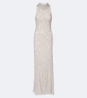 Jenny Packham Embellished Gown - White