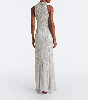 Jenny Packham Embellished Gown - White