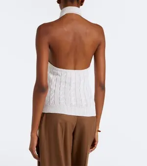 Ralph Lauren Cable-knit Silk Top