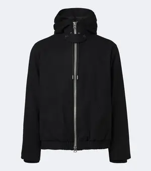 Sacai Hooded Wool Jacket - Black
