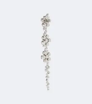 Simone Rocha Floral Crystal Drop Earrings