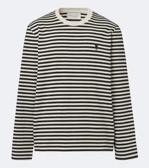 AMI Paris Striped Cotton T-shirt - Multicoloured