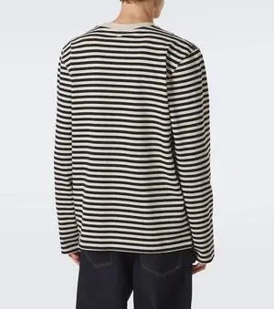 AMI Paris Striped Cotton T-shirt - Multicoloured