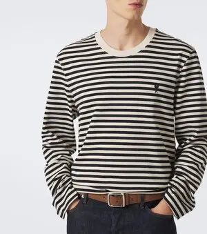 AMI Paris Striped Cotton T-shirt - Multicoloured