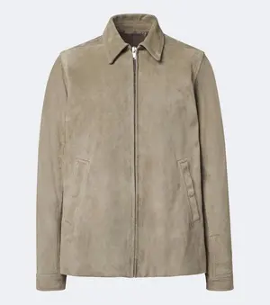 Rick Owens Brad Suede Jacket - Beige