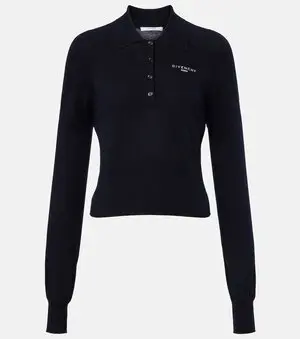 Givenchy Cotton And Silk Polo Sweater - Blue