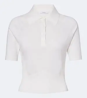 Givenchy Givenchy Cotton And Silk Polo Sweater White