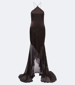 Alex Perry Halterneck Silk Gown