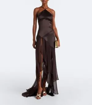 Alex Perry Halterneck Silk Gown