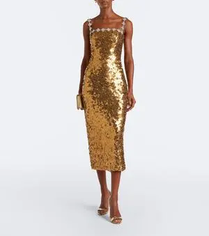 Rachel Gilbert Karter Sequined Cocktail Dress