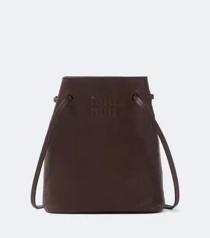 Miu Miu Leather Bucket Bag - Brown