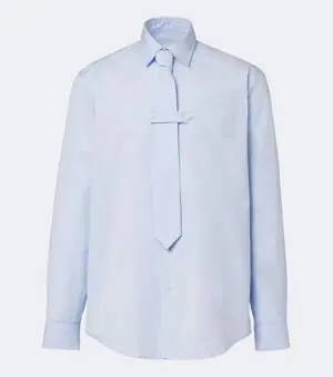 Dries Van Noten Cotton Poplin Shirt With Tie