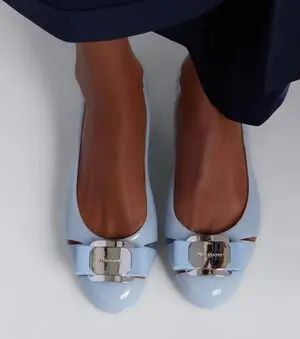 FERRAGAMO Nara Ballet Flats - Blue