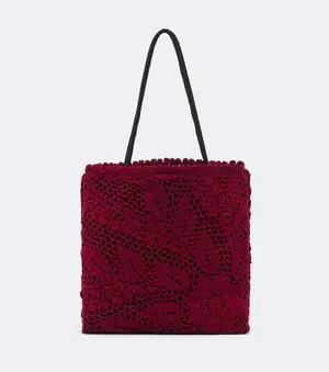 Magda Butrym Julia Crochet Top-handle Bag - Burgundy