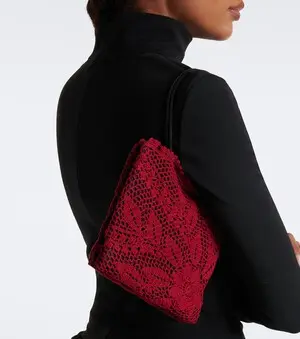 Magda Butrym Julia Crochet Top-handle Bag - Burgundy