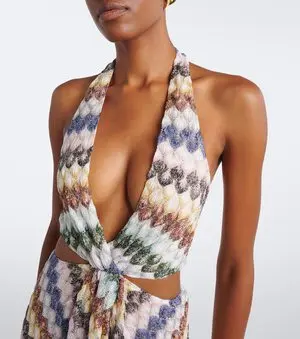 Missoni Zigzag Cutout Lamé Maxi Dress