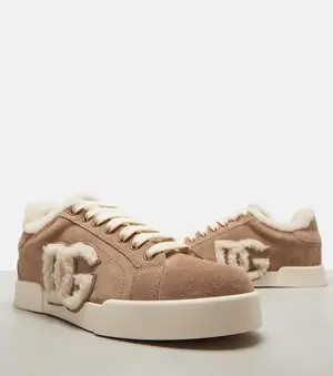 Dolce & Gabbana Dg Suede Sneakers - Brown