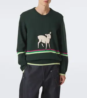 JW Anderson Embroidered Cotton Sweater