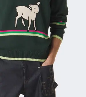 JW Anderson Embroidered Cotton Sweater