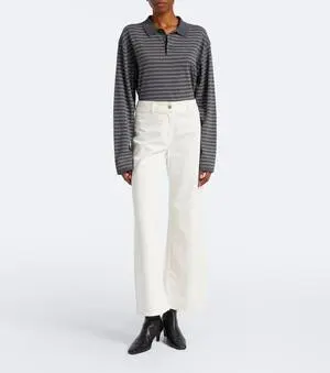 NILI LOTAN Megan Wide-leg Jeans - White