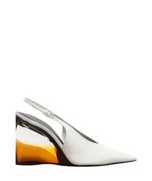 Alaïa Pointed Toe Wedge Pumps - White